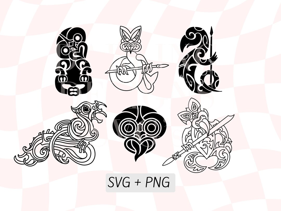 Taniwha Svg Bundle, Maori Taniwha Design, Māori Art, Tiki Png Download, Kiwiana, New Zealand ...