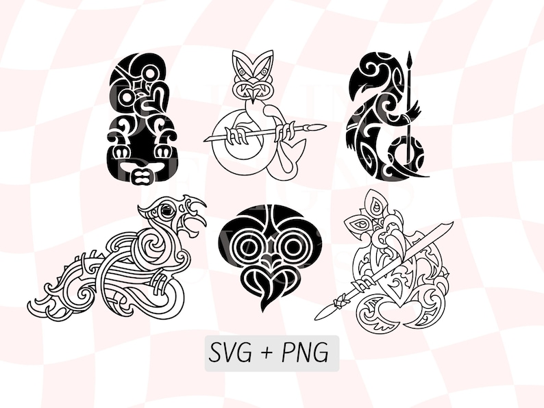 Taniwha Svg Bundle, Maori Taniwha Design, Māori Art, Tiki Png Download ...