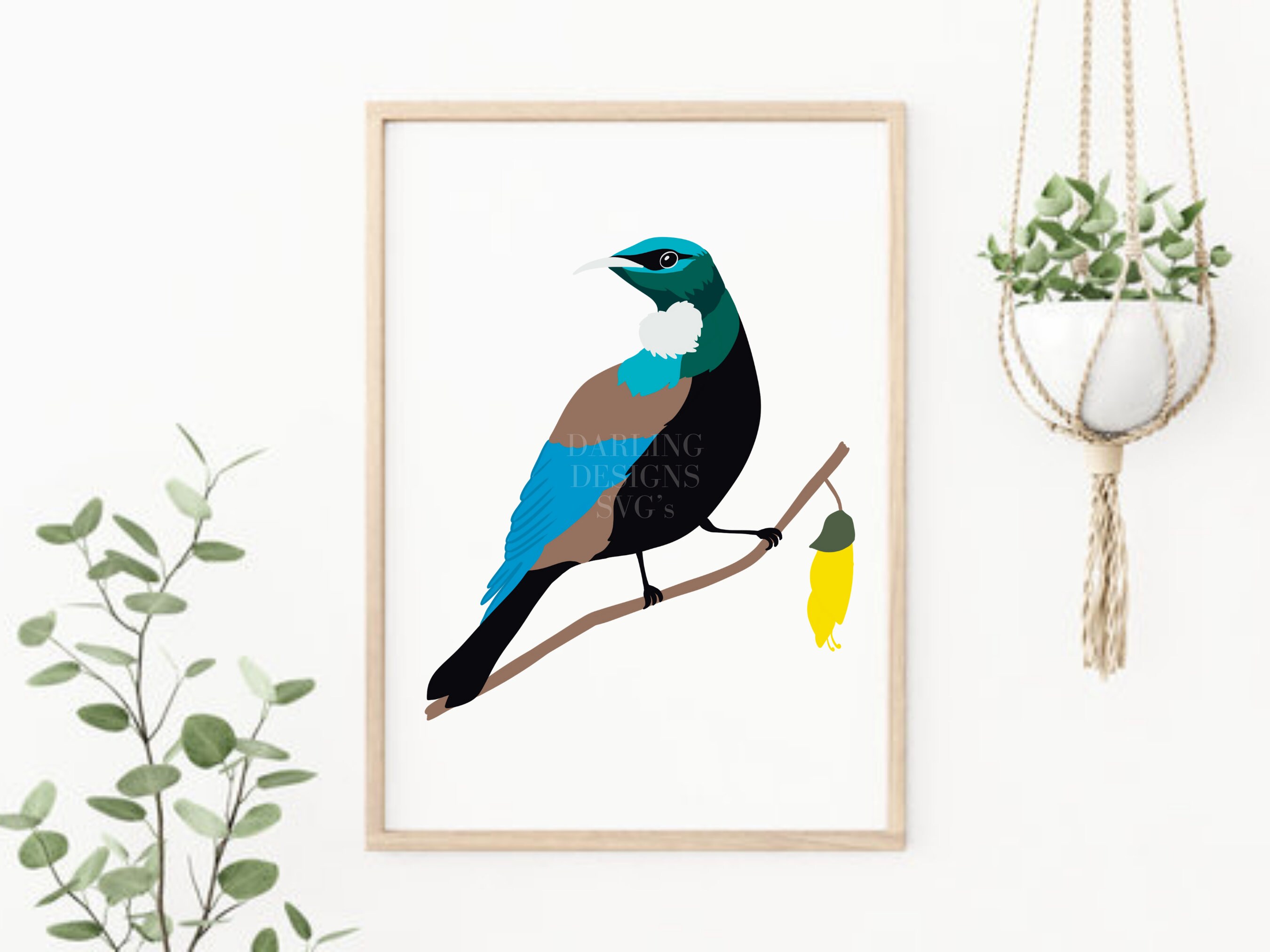 Layered Bird SVG, New Zealand Bird PNG, Colourful Bird Art, New Zealand ...