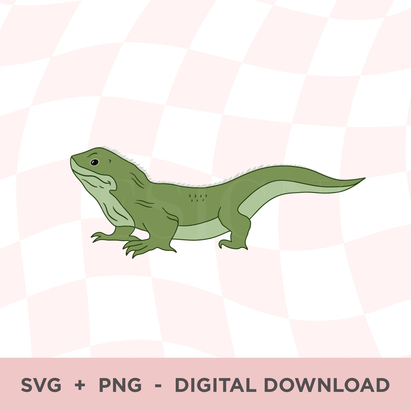 Layered Tuatara SVG, New Zealand Tuatara PNG, Green Lizard Design, New ...