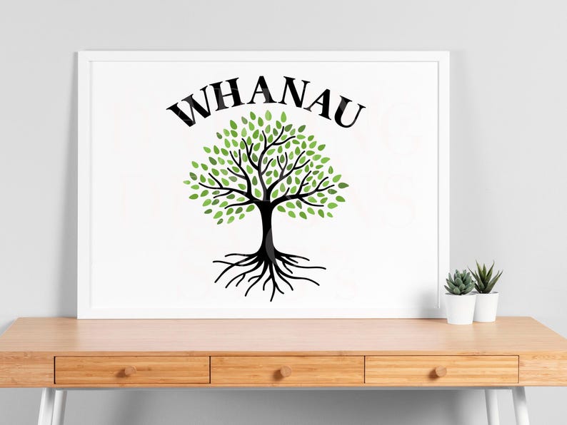 Māori Whanau Family Tree SVG, Family Wall Art, Māori Art, Family Tree ...