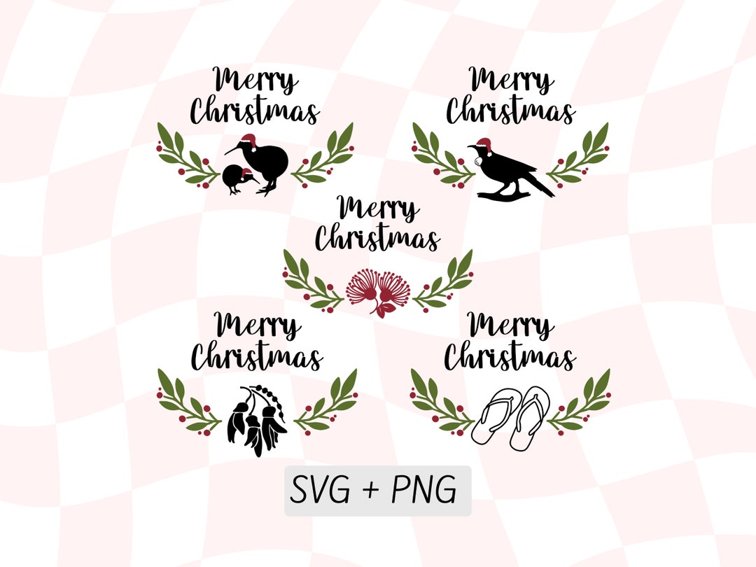 Nz Merry Christmas SVG, New Zealand Christmas Card Digital Download ...