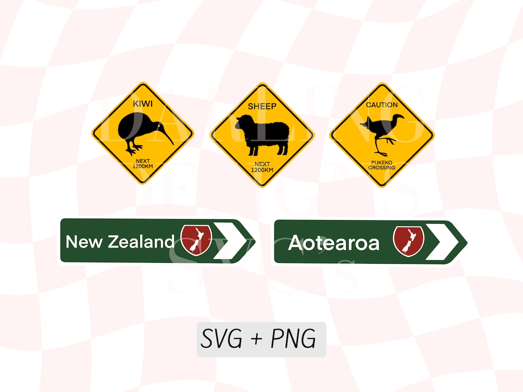 NZ Street Signs SVG, New Zealand Road Sign PNG, Pukeko Crossing, Kiwi ...