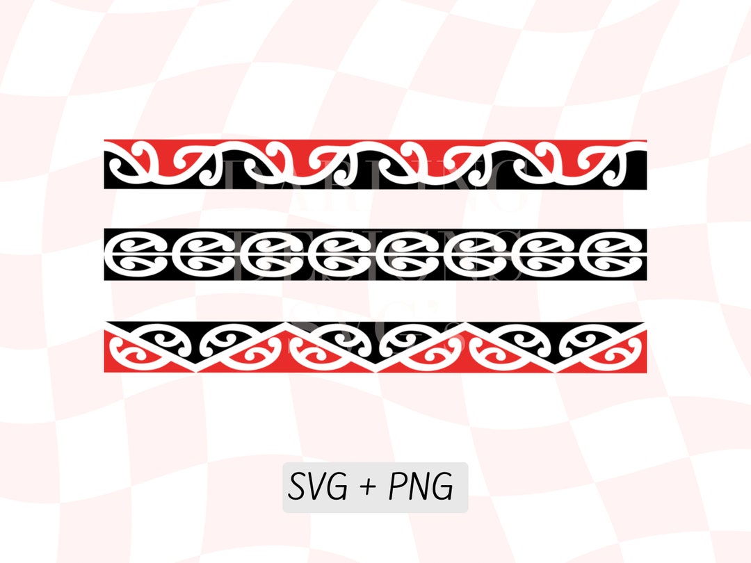 Māori Pattern SVG Bundle, Maori Kowhaiwhai Designs, Koru PNG File, New ...