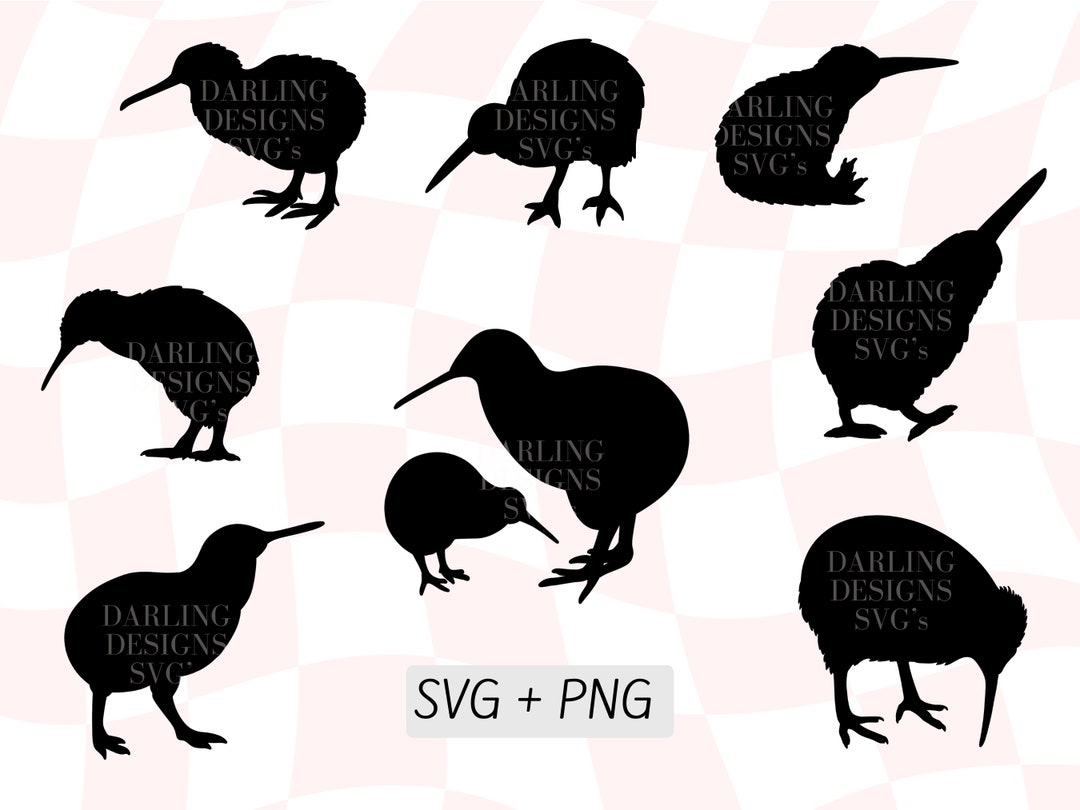 NZ Kiwi SVG Bundle, Kiwi Outline Svg, Kiwi Silhouette Png, Aotearoa, Nz ...