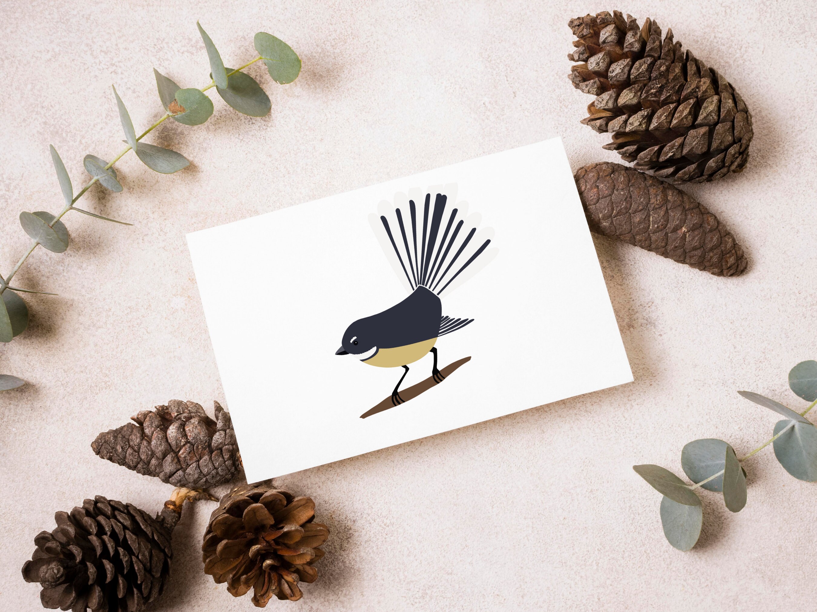 Layered Fantail SVG, New Zealand Fantail PNG, Coloured Fantail Design ...