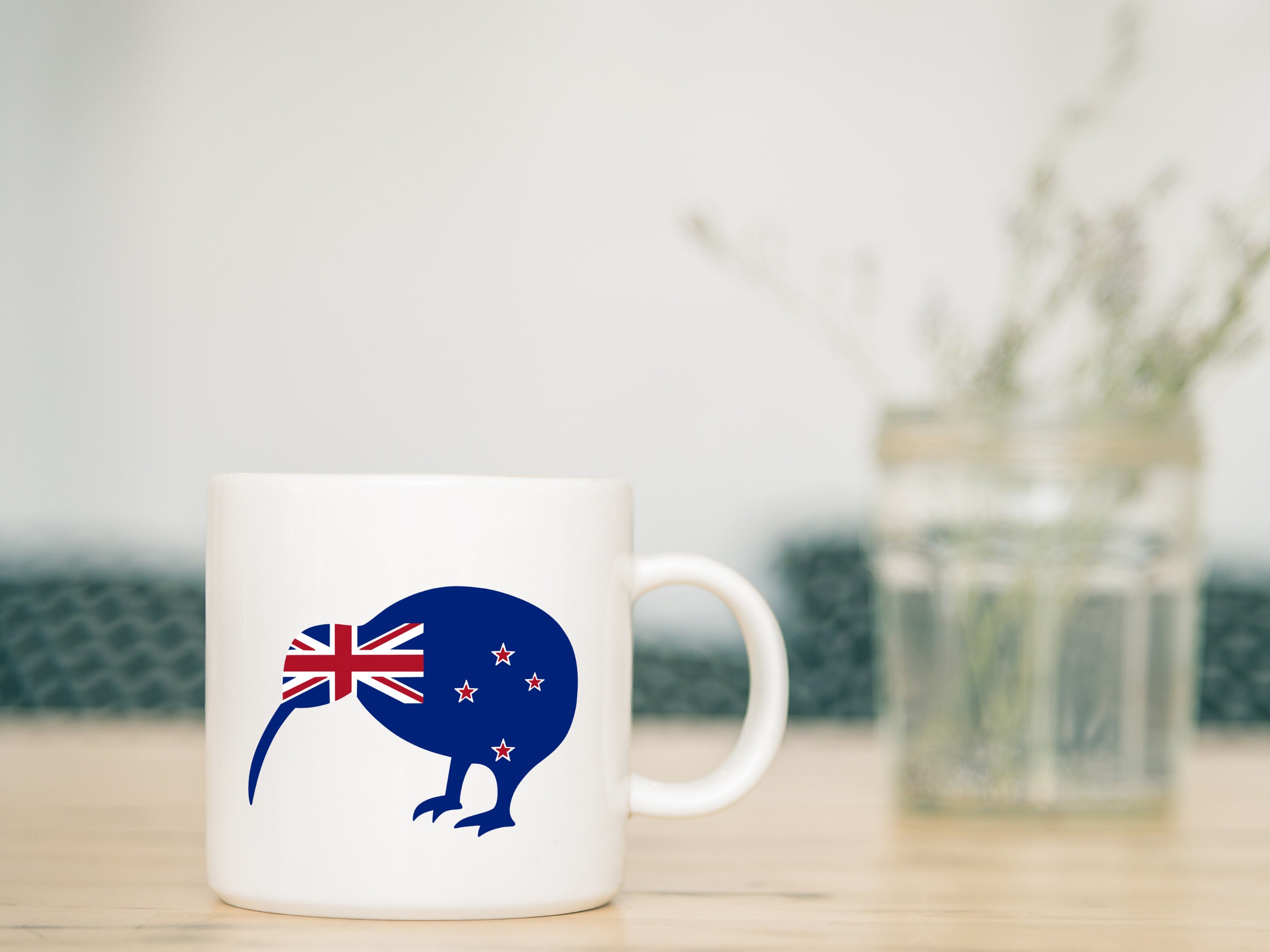 New Zealand Flag Kiwi SVG, Blue and Red Kiwi, New Zealand Art, Aotearoa ...