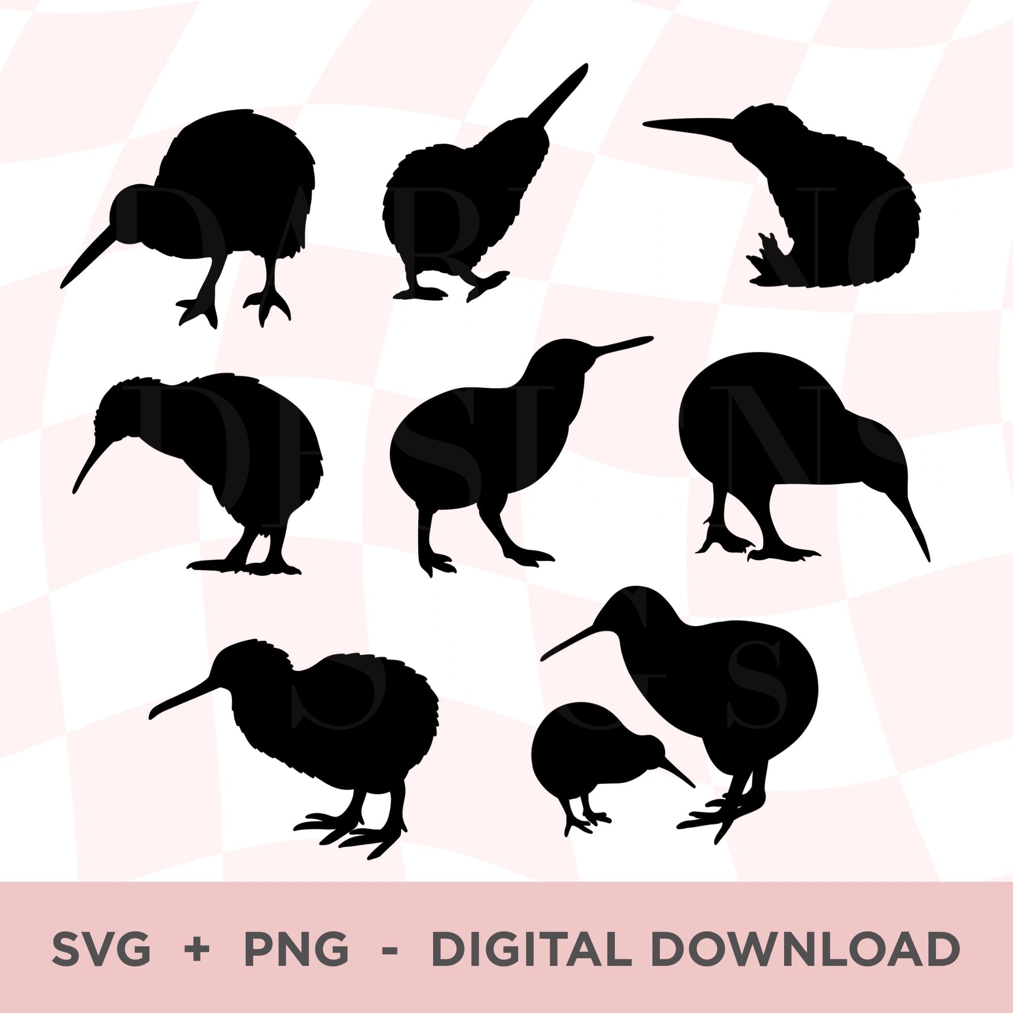 NZ Kiwi SVG Bundle, Kiwi Outline Svg, Kiwi Silhouette Png, Aotearoa, Nz ...