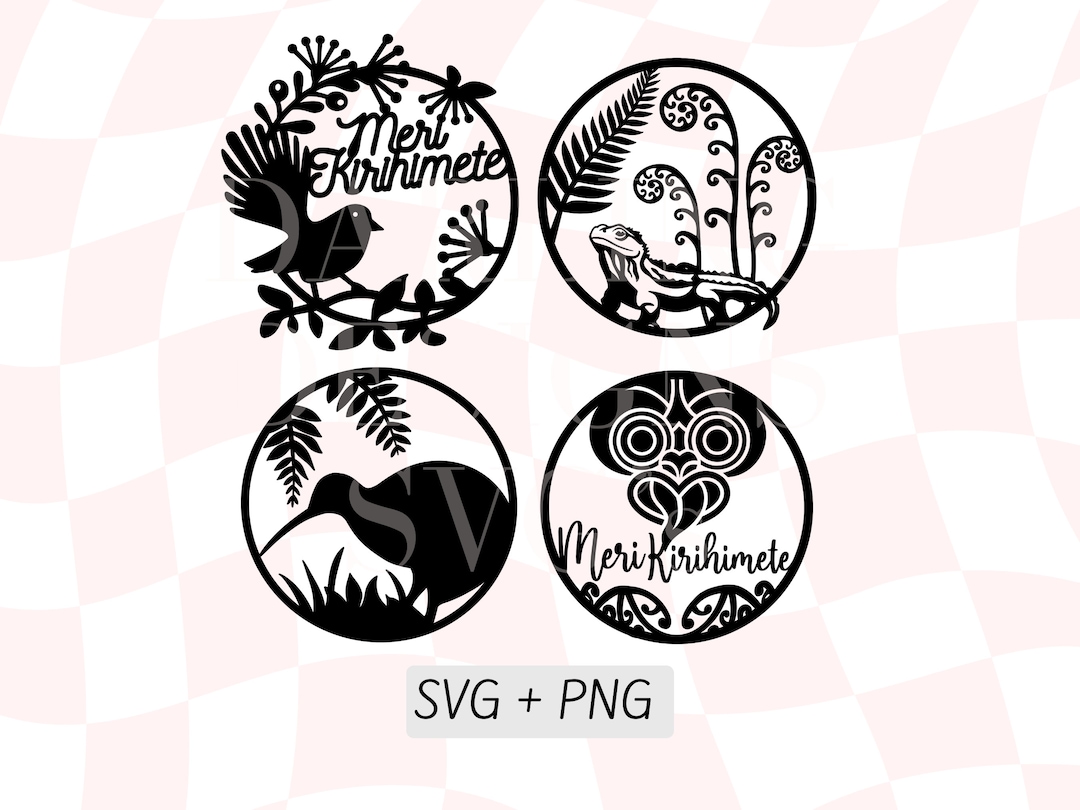 New Zealand Christmas Ornament SVG, Meri Kirihimete SVG, Christmas Card ...