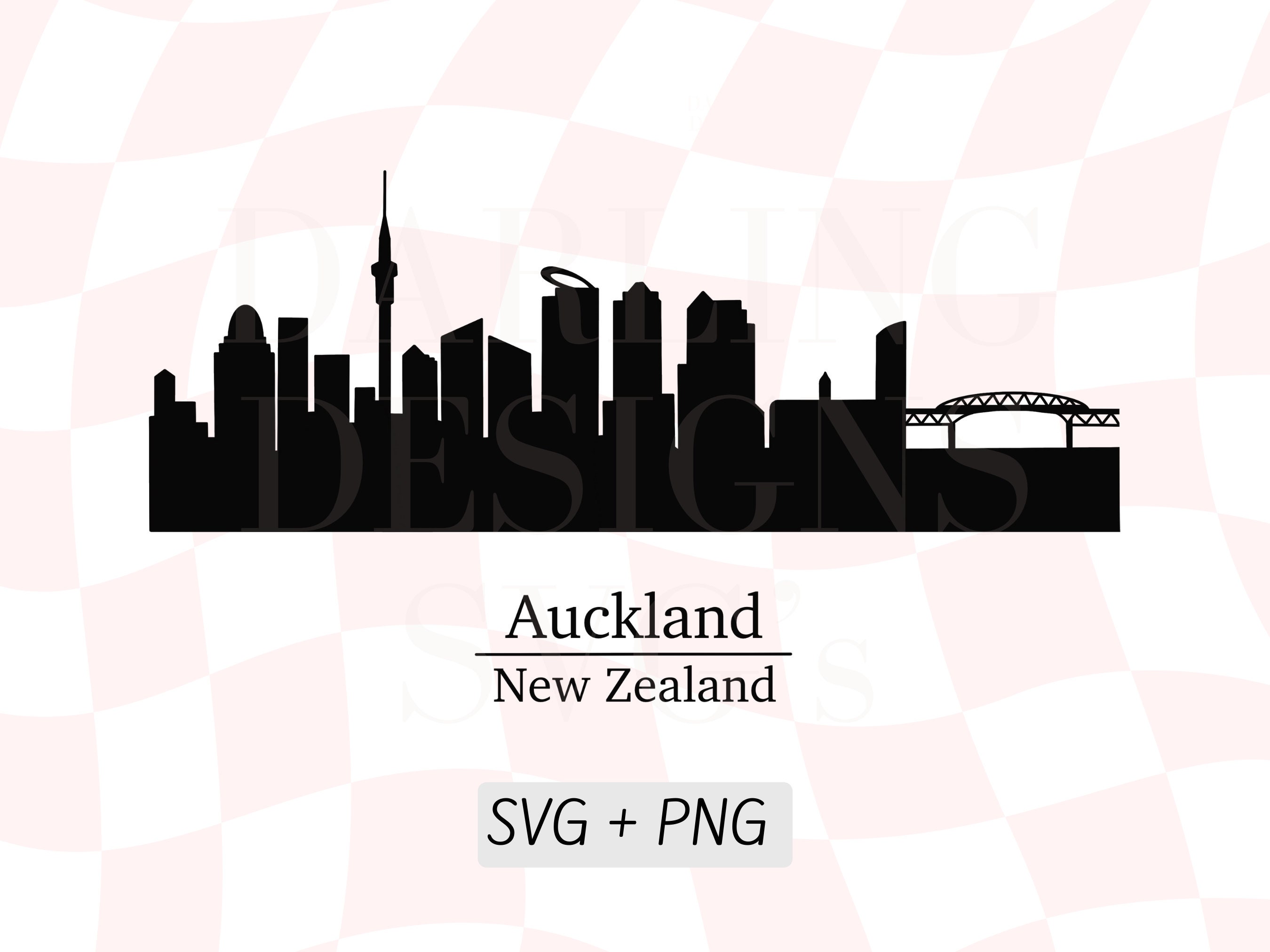 Auckland Skyline Outline SVG, Skytower Clipart PNG, New Zealand Map ...