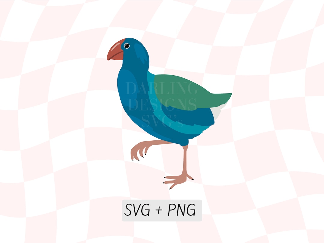 Layered Takahe SVG, New Zealand Takahe PNG, Colourful Bed Design, New ...