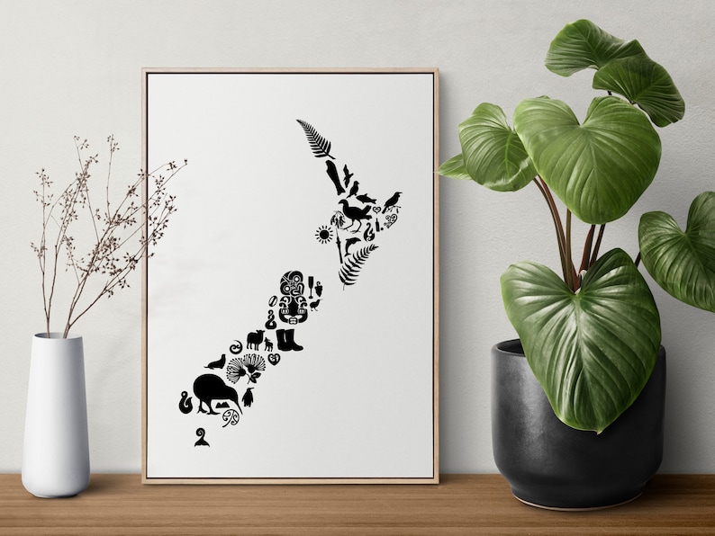 New Zealand Outline SVG, Iconic NZ Clipart PNG, New Zealand Map ...