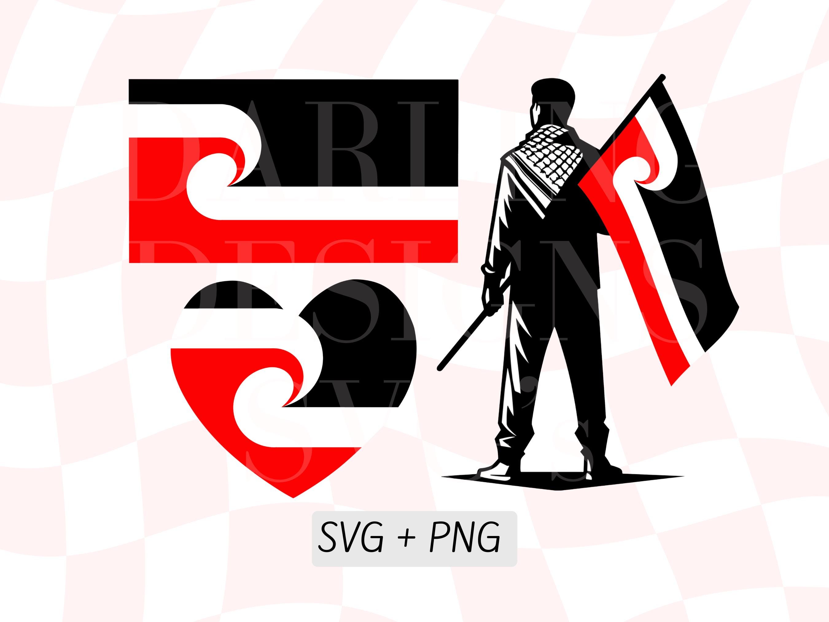 Māori Flag SVG Bundle Pack, Holding Red Black White Māori Flag, New ...
