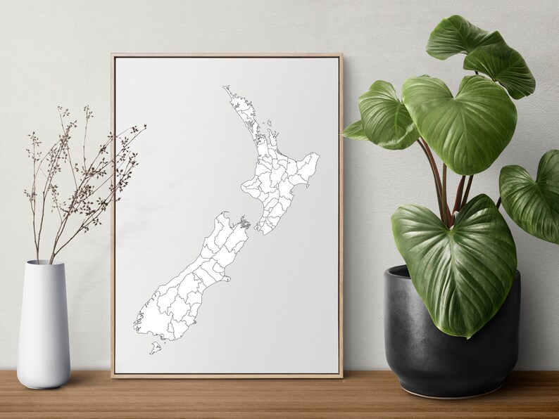 NZ Map SVG Outline of Nz Svg New Zealand Art Aotearoa - Etsy