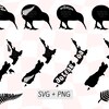 New Zealand Fauna Svg, Fantail on Branch PNG, Pond Plant Silhouette, Nz ...