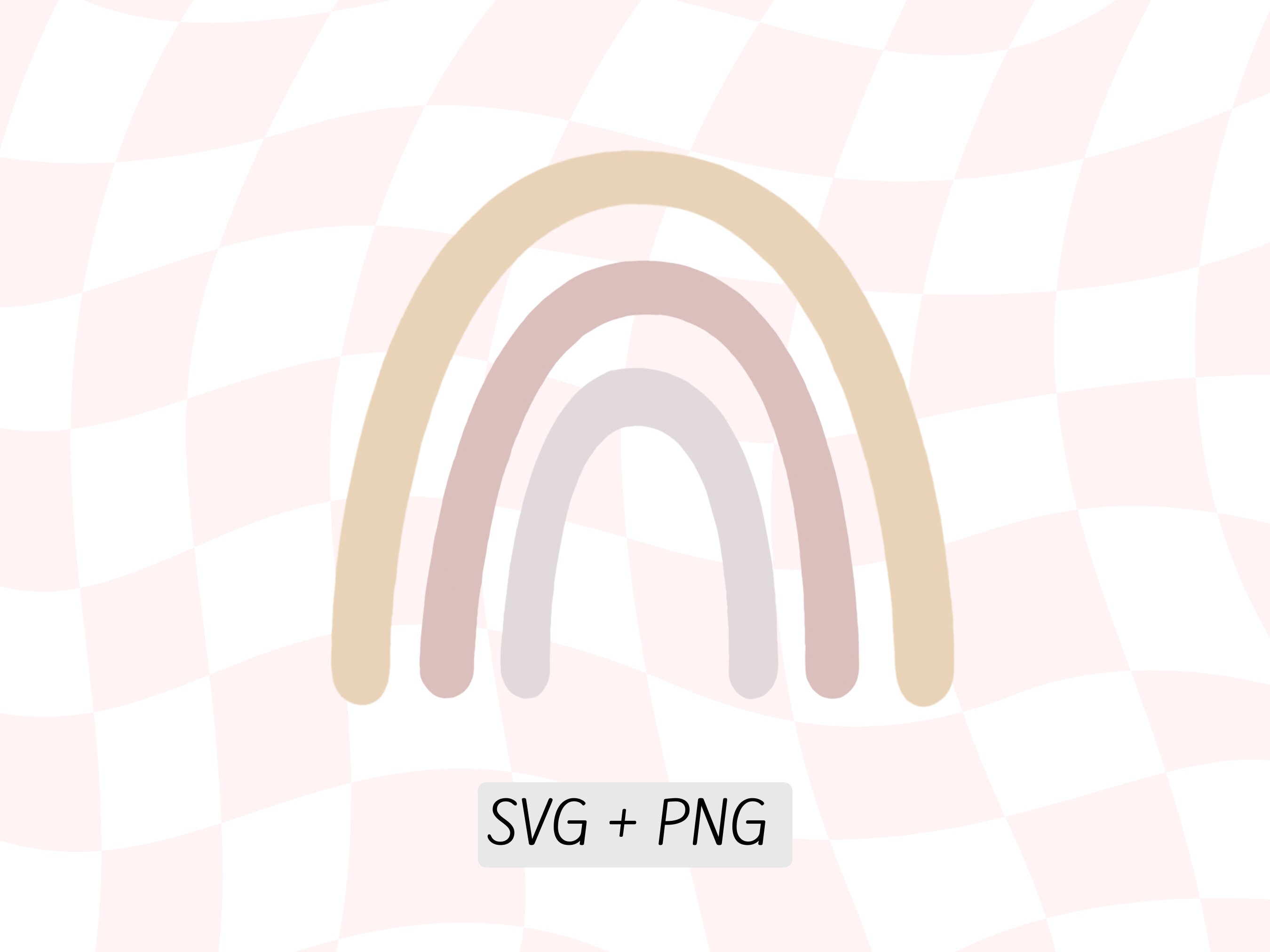 Pastel Rainbow SVG, Rainbow SVG PNG, Rainbow Collection, Boho Aesthetic ...