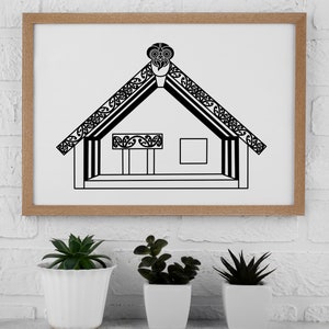 Māori Marae SVG, Outline of Marae Design, Koru Svg File, Māori Art Png ...