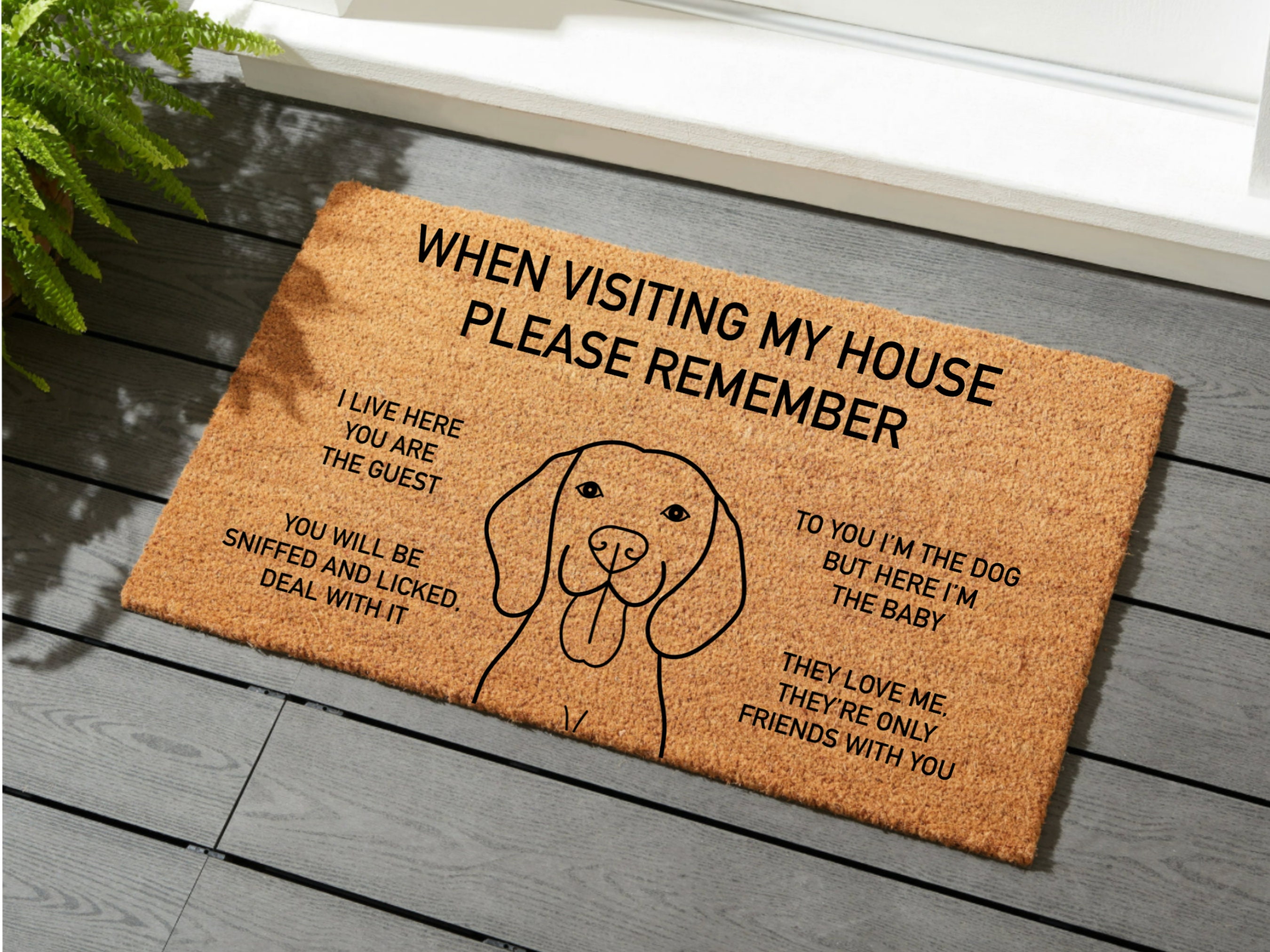 When Visiting My House Please Remember Dog Doormat SVG, Doormat Design ...