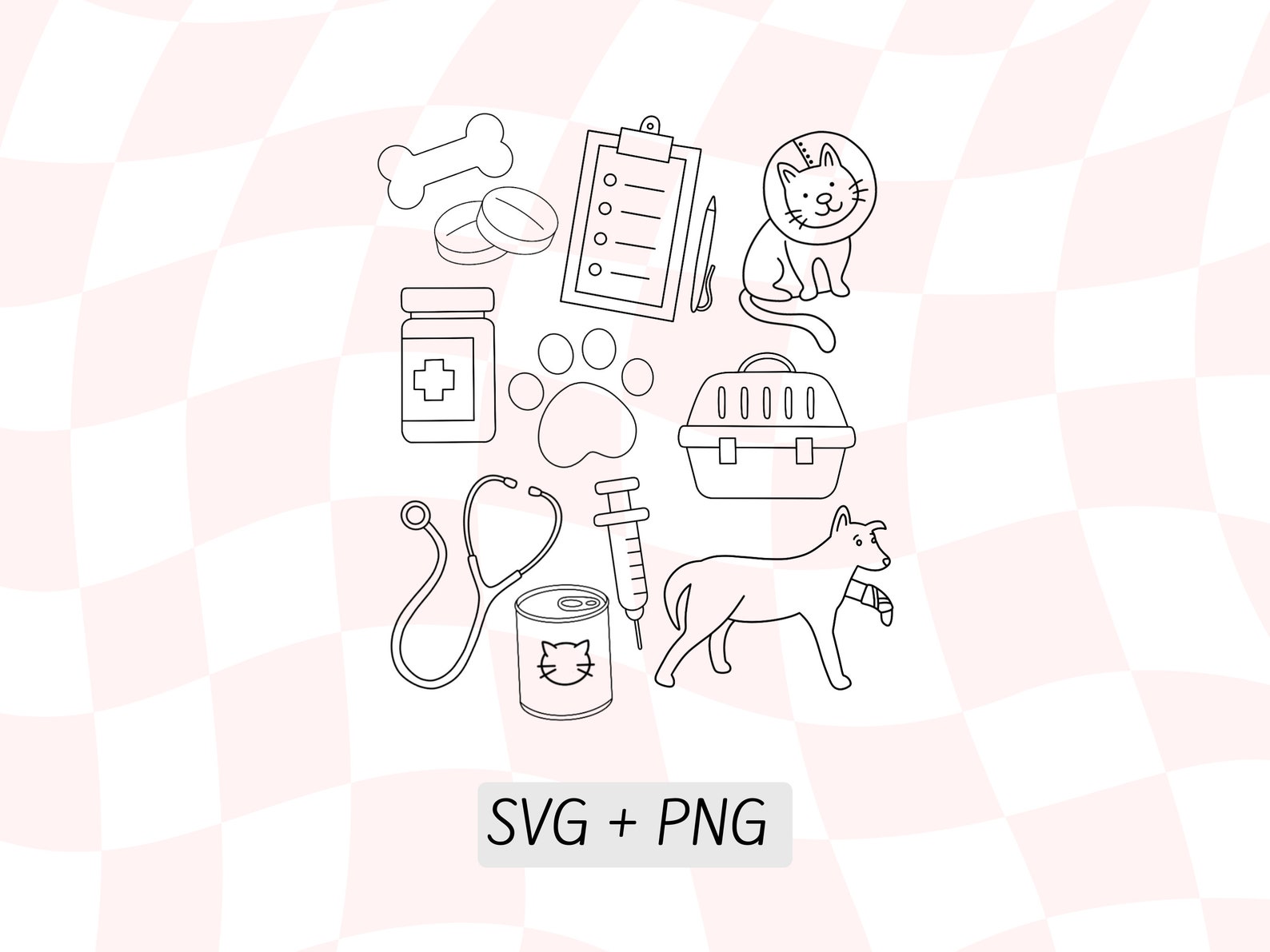 Vet Doodle Shirt SVG File, Vet Tech SVG Cut File, Pet Animal Doodle Art ...