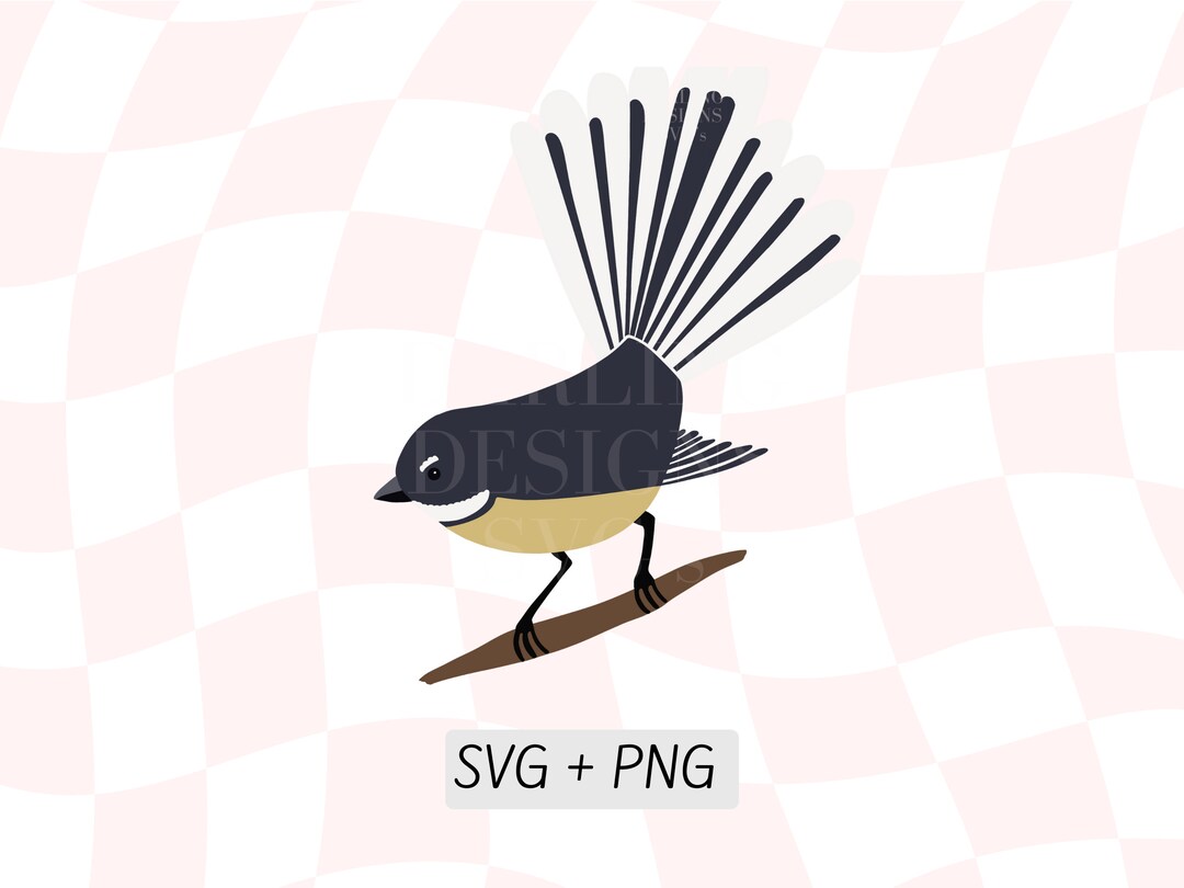 Layered Fantail SVG, New Zealand Fantail PNG, Coloured Fantail Design ...