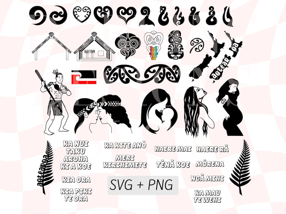 Mega Māori Svg Bundle, NZ PNG Pack, Pounamu Designs, Koru Svg File ...