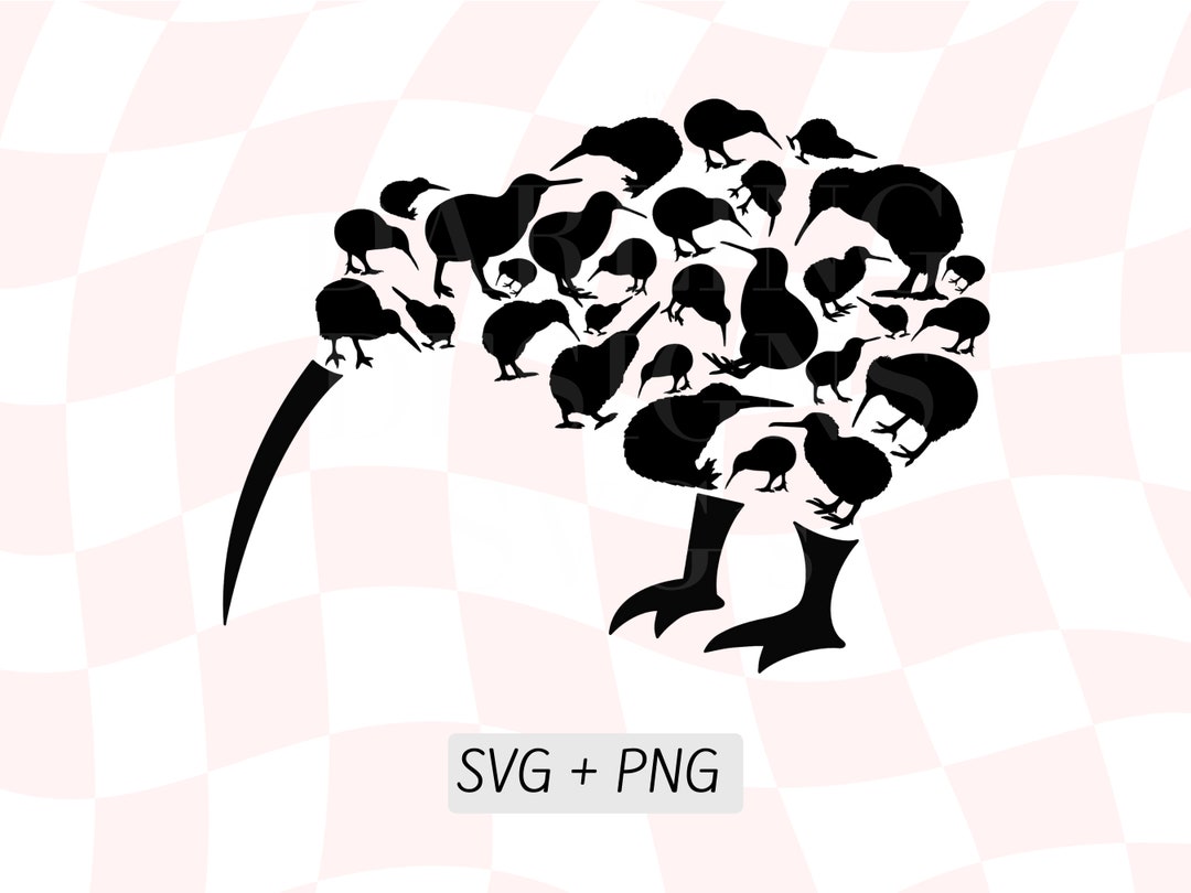 Kiwi SVG, Kiwi Shape Outline, New Zealand Clipart, Māori Svg, All Black ...