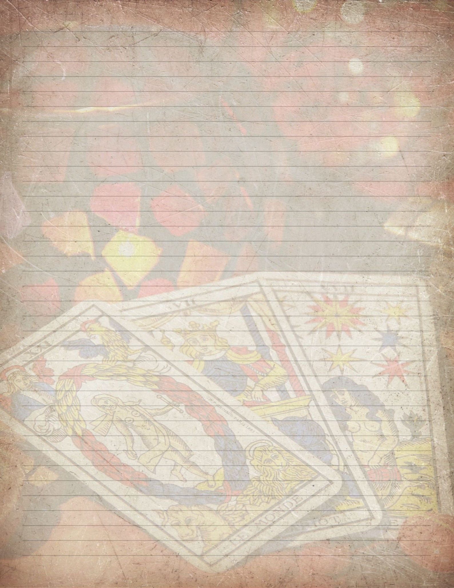 10 Digital Pages of Tarot Card Stationery Printables Instant | Etsy