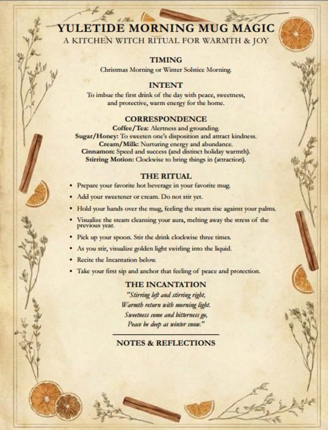 Yuletide Grimoire Bundle - Winter Solstice Rituals | Cozy Kitchen Witch ...