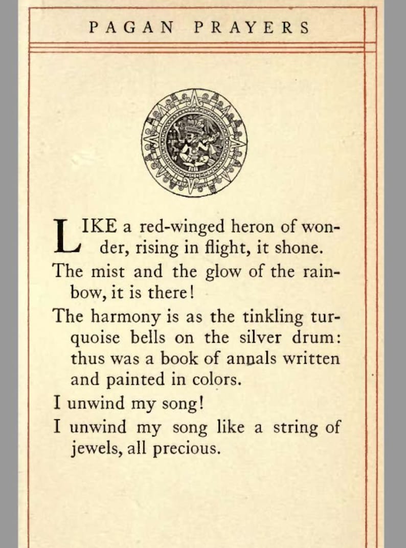 Pagan Prayers (1913) - Digital Ebook - PDF - 119 Pages | Printable ...