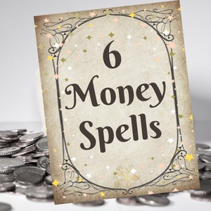 Set of 6 Money Spells - Book of Shadows | Bos | Grimoire | Magic ...