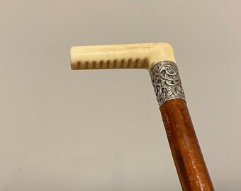 Antique Bone Cane Handle - Etsy
