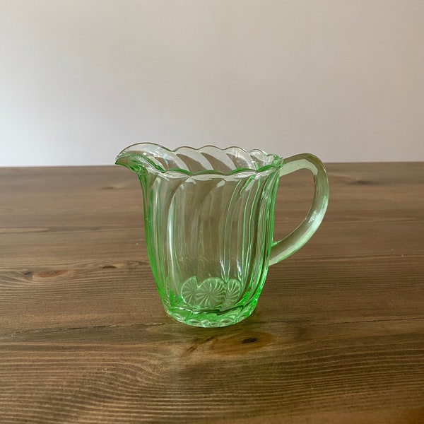 Uranium Glass Pitcher - Etsy