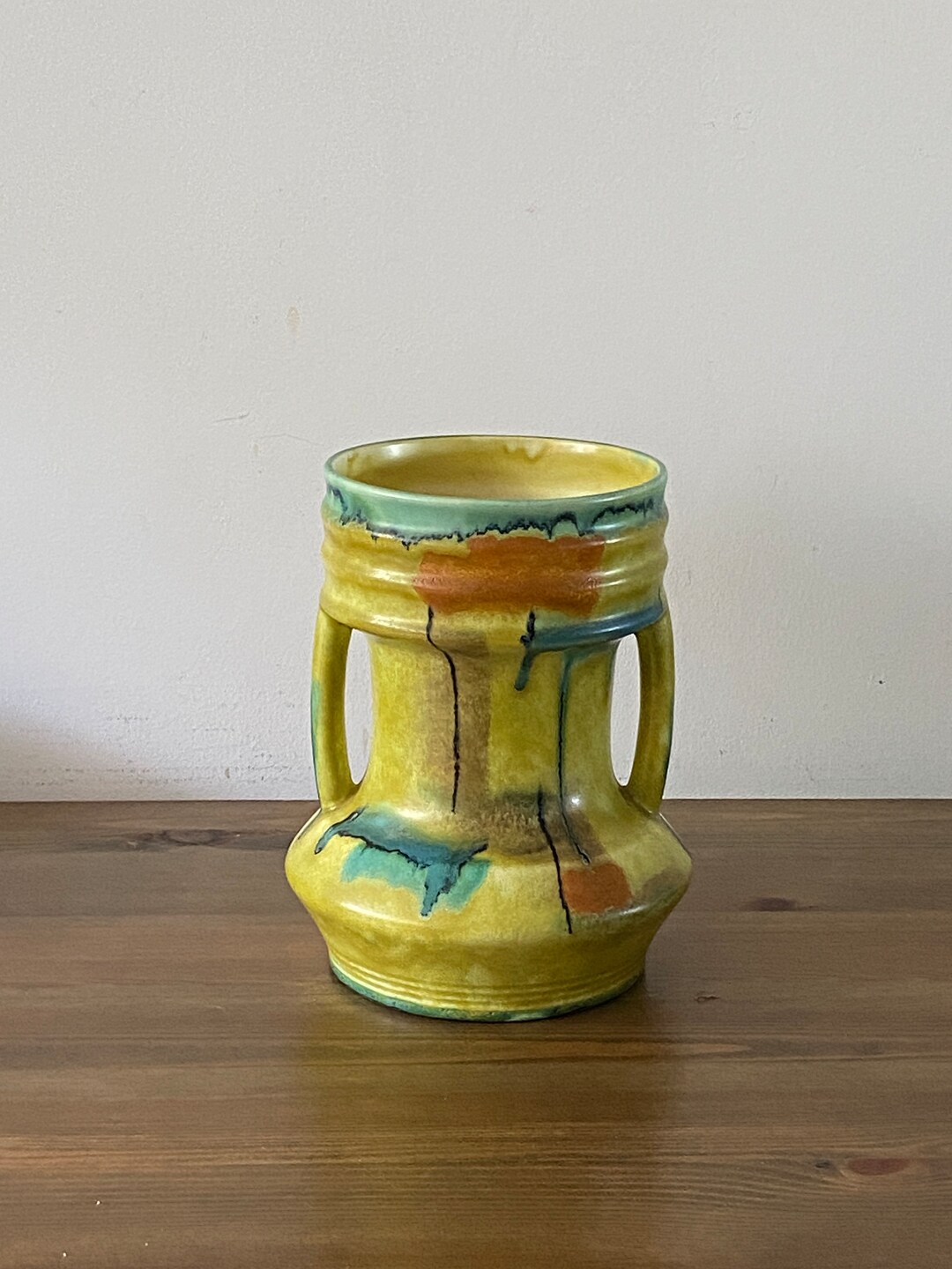 Rare 1930s Beswick Ware Art Deco Two-handled Vase Geometric Design 183 ...