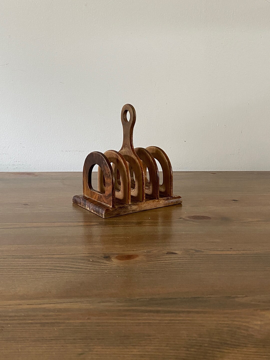 Vintage Mid Century Wooden Toast Rack Stylish 4 Piece - Etsy