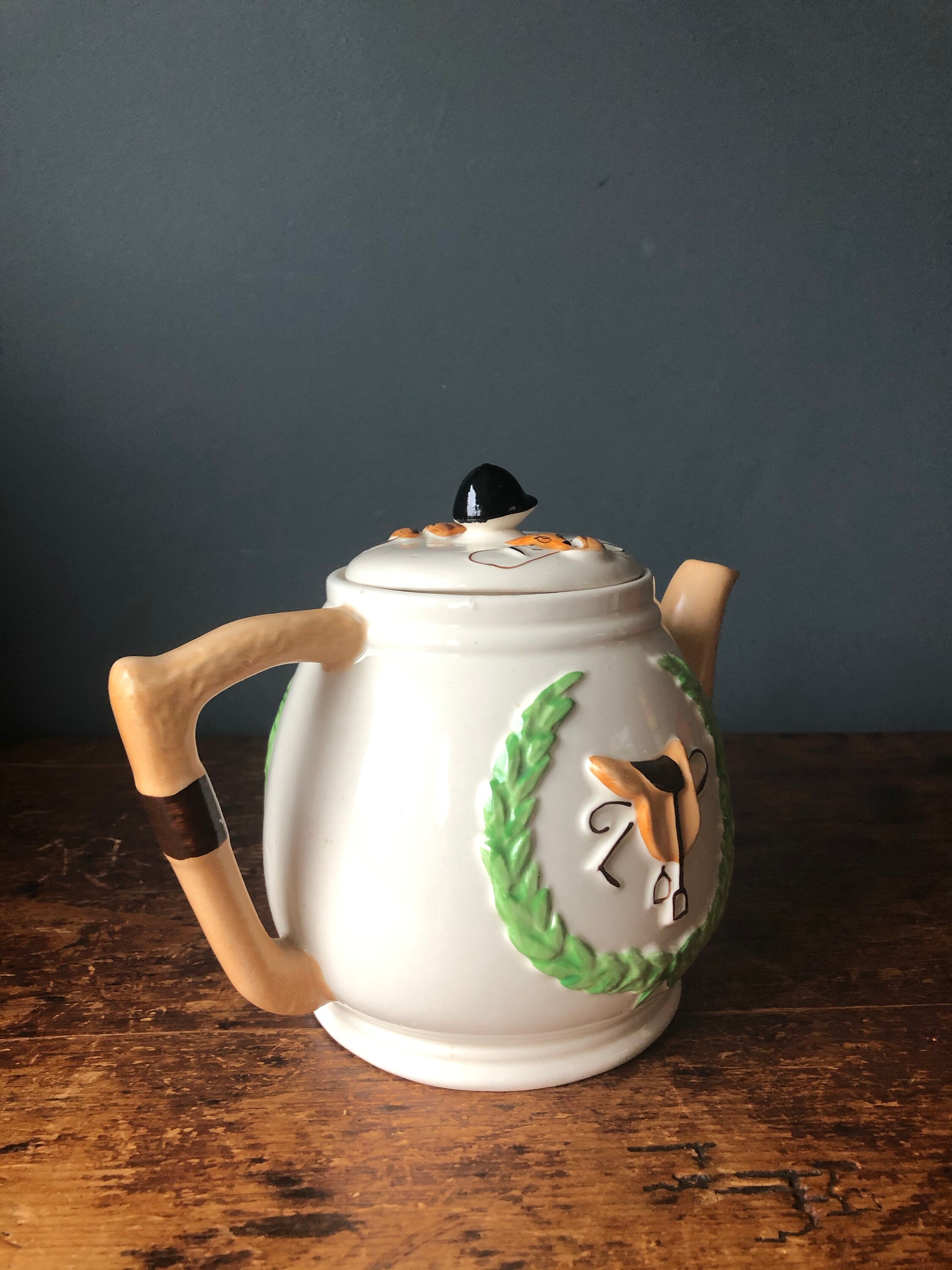 Vintage Hunting Scene Teapot Keele Street Pottery Hunt Horses | Etsy