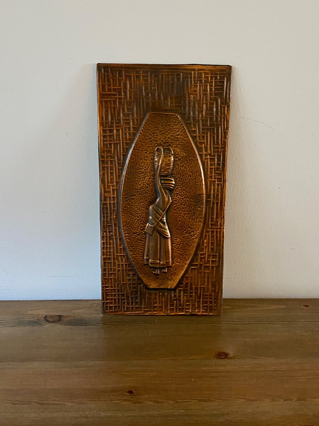 Stunning 70s South African Copper Image Hammered Copper Art of African ...