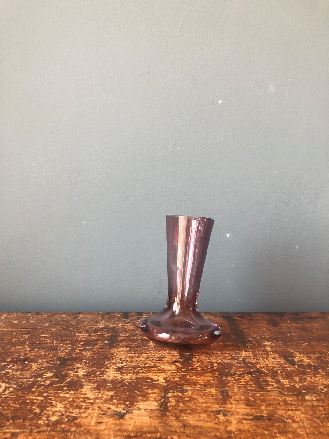 Offset Amethyst Glass Small Vase by Marc Aurel for Nachtmann - Etsy