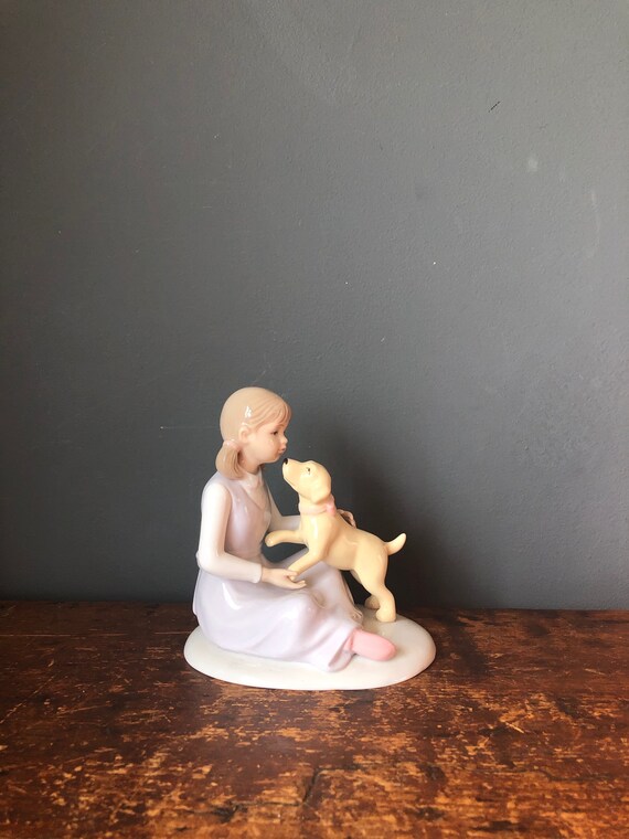 Art & Collectibles Collectibles Figurines & Knick Knacks Girl with Dog ...