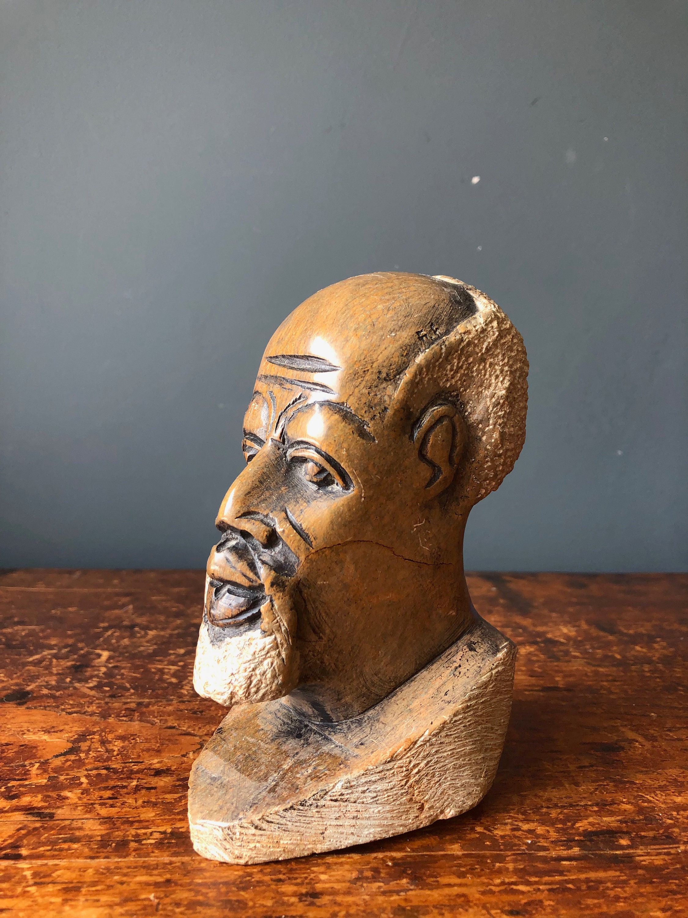 Carved Stone African Head Tribal Art African Elder Bust Shona | Etsy