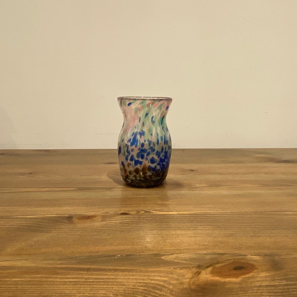Spatter Glass Vase - Etsy