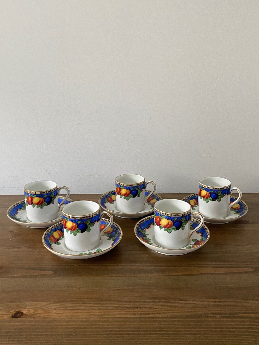 Stunning Set of Ye Olde English Coffee Cans Cups in Cobalt - Etsy