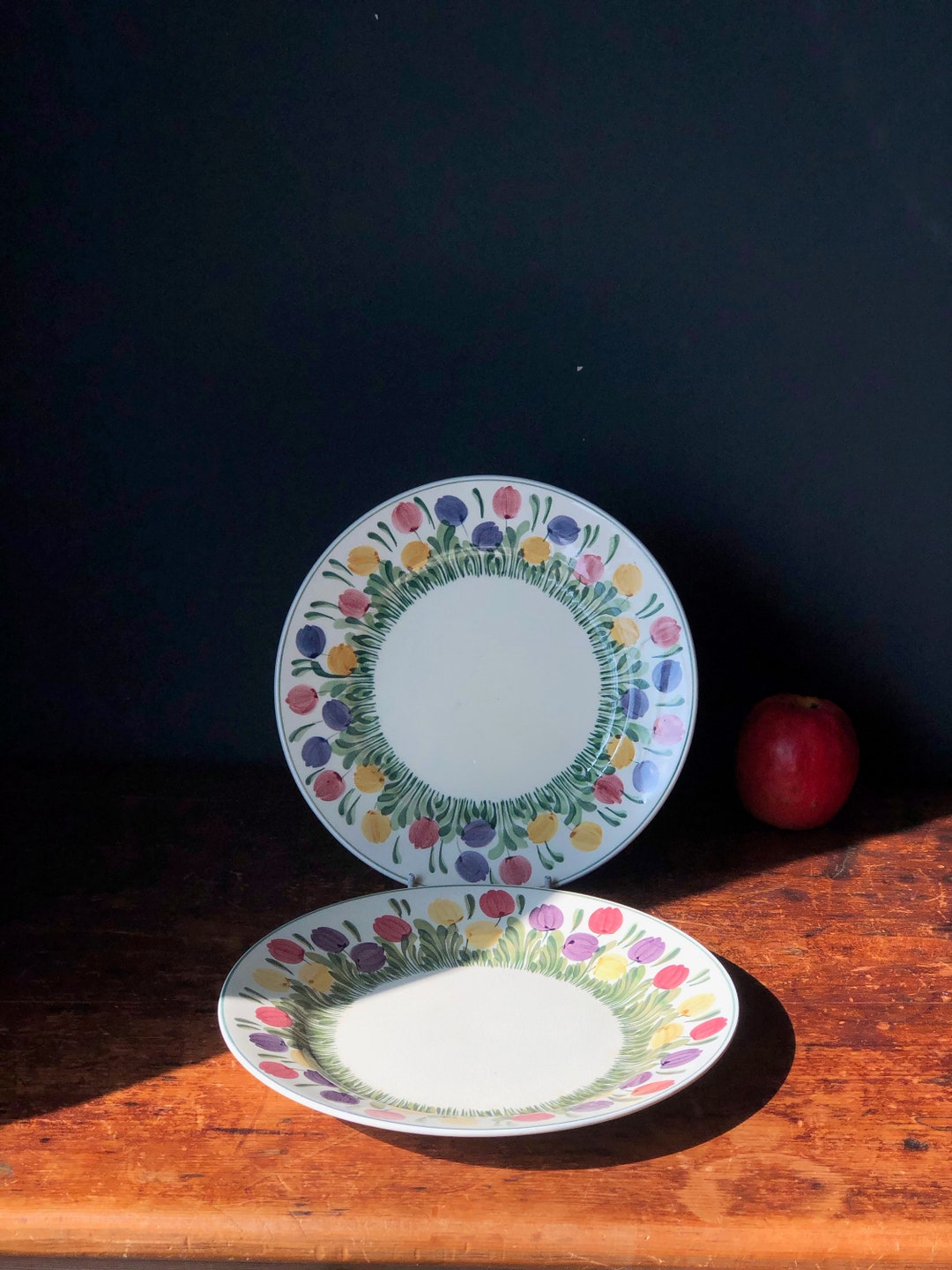 Vintage Pair of Pountney & Co Ltd Plates Amberone Floral - Etsy Australia