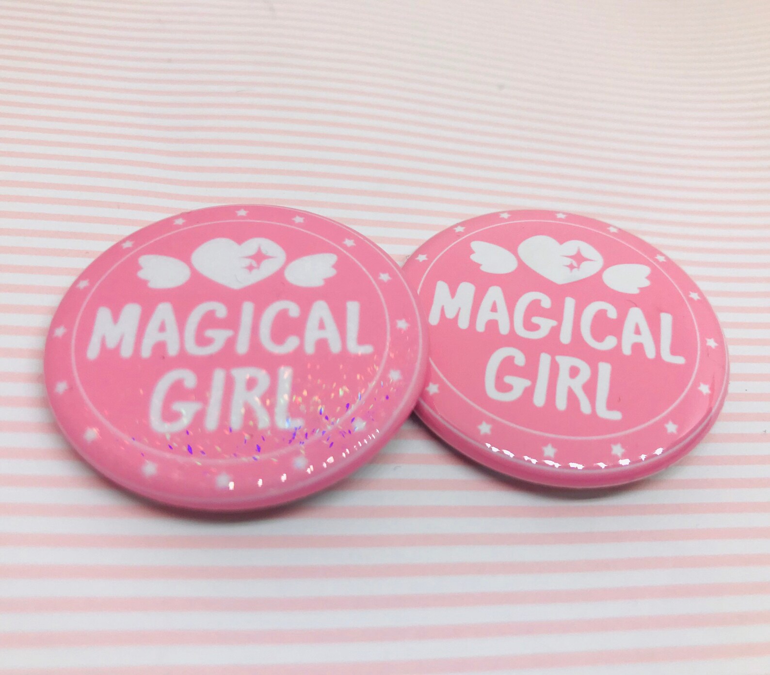 Magical Girl Button Anime Manga Mahou Shoujo Badge - Etsy