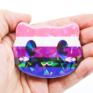 Genderfluid Pride Cat Button Kitty Gender Fluid Flag Pinback Badge | 2 ...