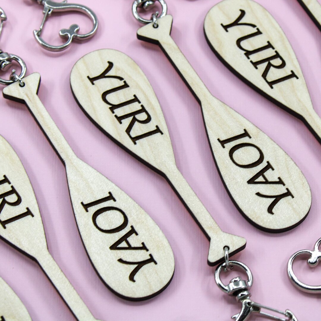 Yaoi Yuri Paddle Charm | Wooden Anime Keychain Early 2000s Nostalgia ...