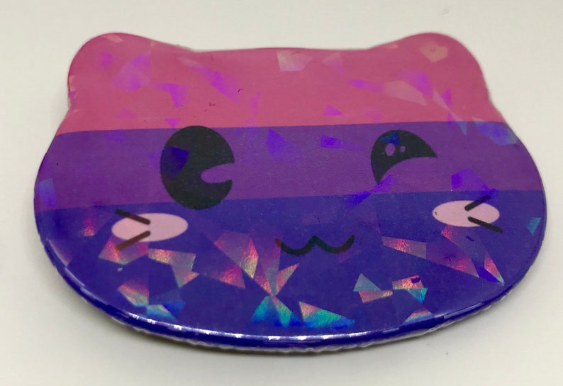 Bisexual Pride Cat Kitty Bi Homosexual Flag Pinback Button | Etsy