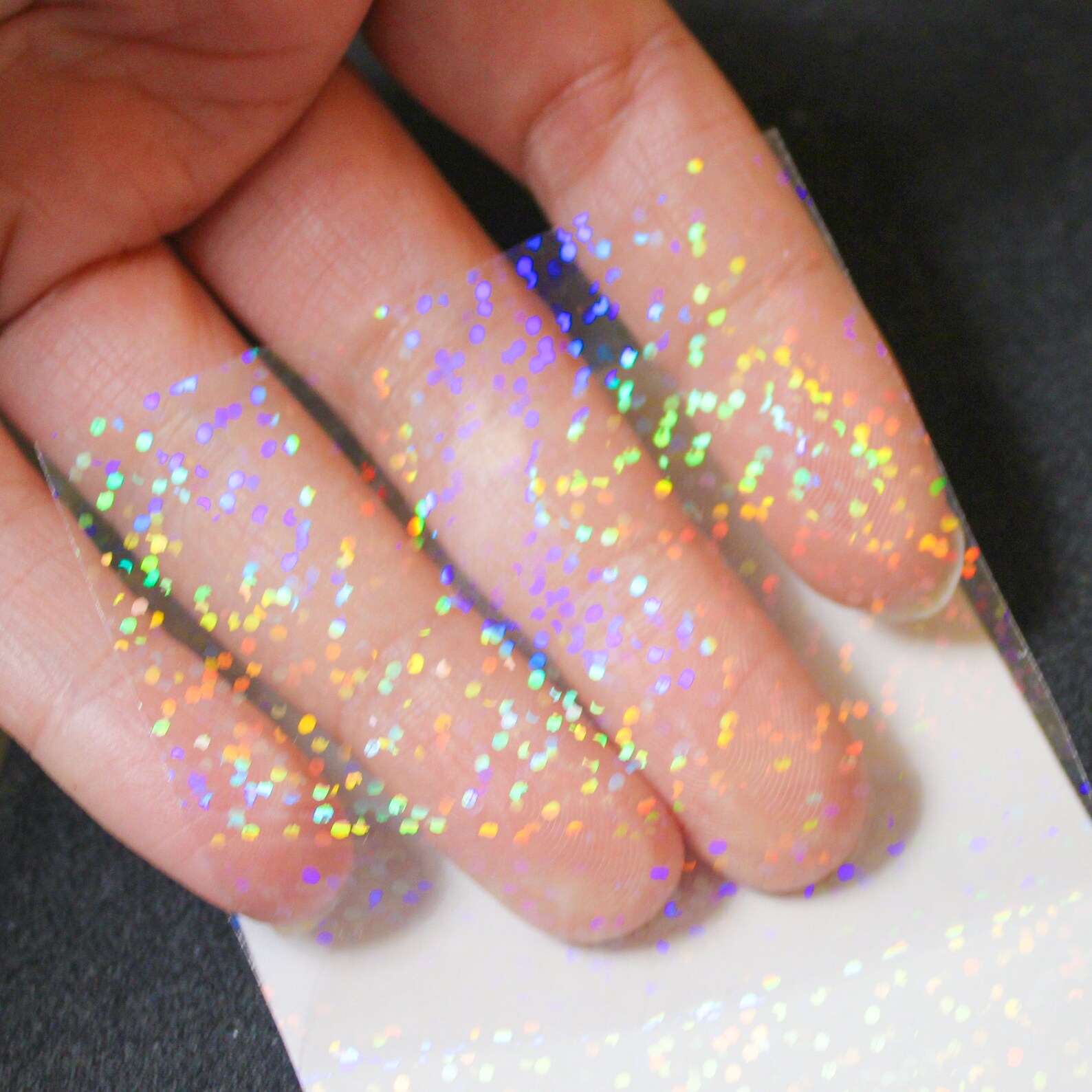 Sequin Holographic Transparent Self Adhesive Film Large Sheet | Etsy