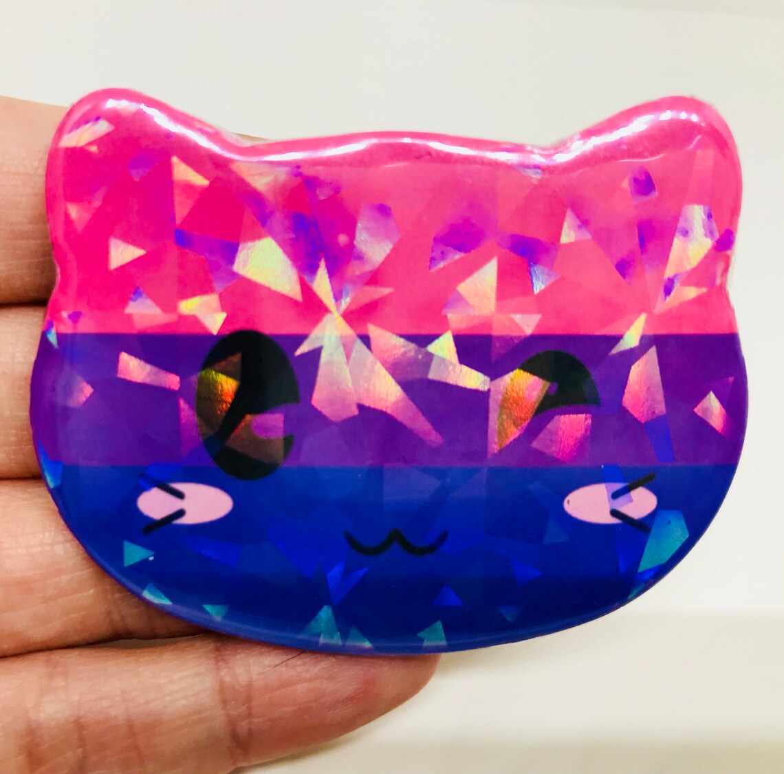 Bisexual Pride Cat Kitty Bi Homosexual Flag Pinback Button | Etsy