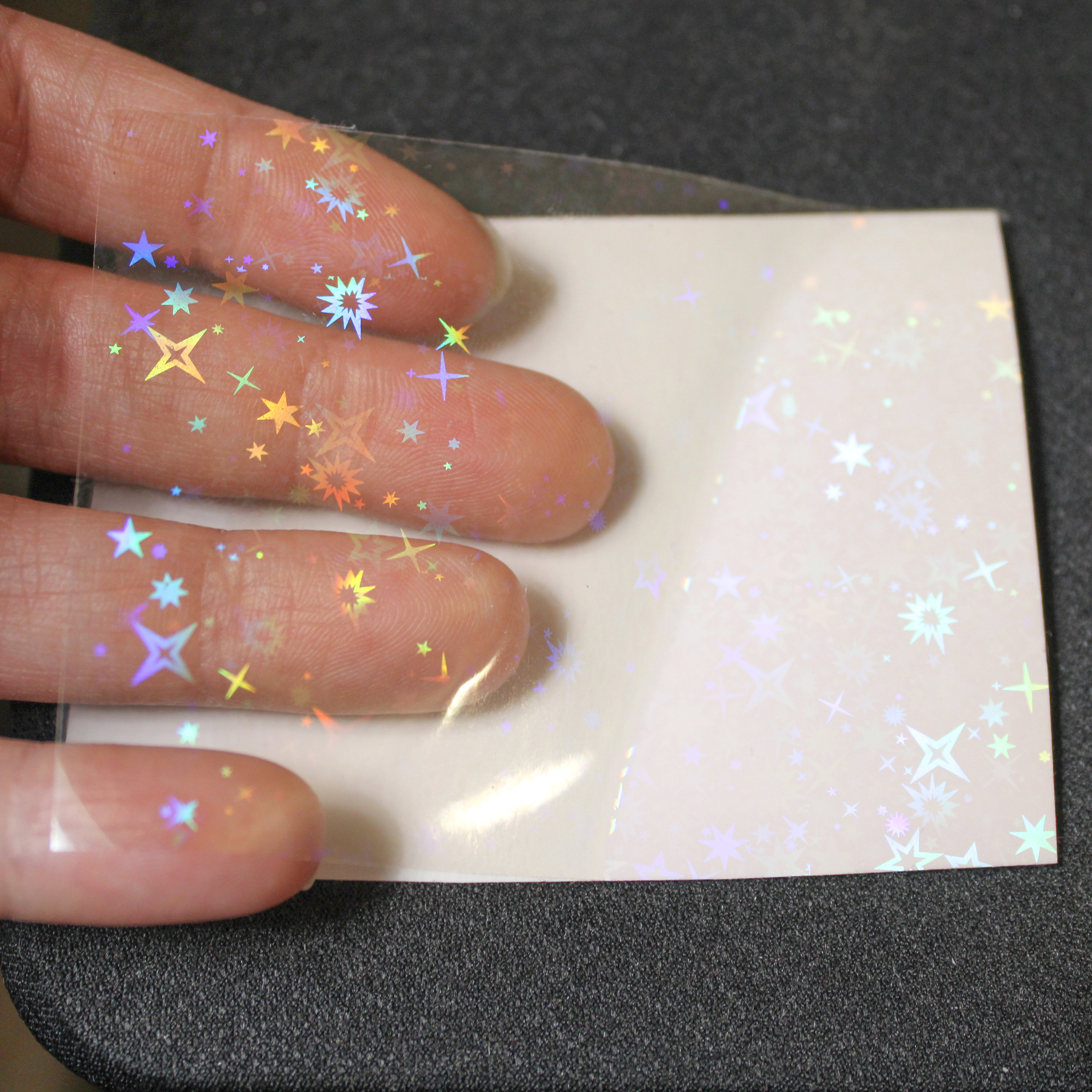 Stars Star Holographic Transparent Self Adhesive Film Small - Etsy