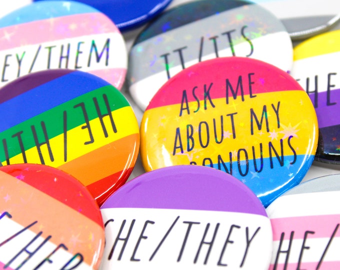 Pronouns Button Template - Etsy Canada